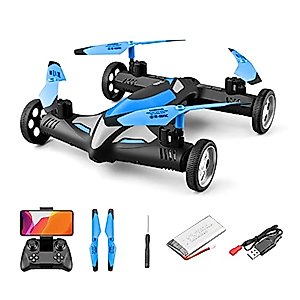 Aufmer Mini Drone with Kids Camera, 2.4G Quadcopter Drone with Land Mode or Flight Mode, Altitude Hold, Headless Mode, 3D Flip, RC Drones (Blue)