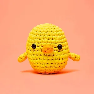 The Woobles Beginners Crochet Kit with Easy Peasy Yarn as seen on Shark Tank - with Step-by-Step Video Tutorials - Kiki The Chick