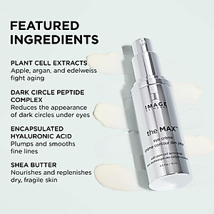 IMAGE Skincare, the MAX Eye Crème, Under Eye Cream to Reduce Appearance of Fine Lines and Puffiness for Brighter Looking Eye Area, 0.5 oz