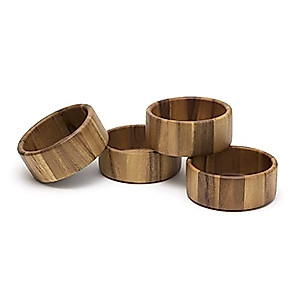 Lipper International Acacia Set of 4 6 x 2.5 Straight Side Bowls