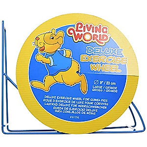 Living World Deluxe Exercise Wheel, Guinea Pig and Small Animal Wheel, Blue