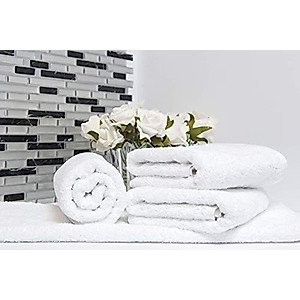 Raymond Clarke® Washcloths, Face Towels Cotton White Twelve Pack, 12x12 inch, Ultra Soft face Cloths White, Spa Towels, fingertip Towels, Nail Towels (White, 12)