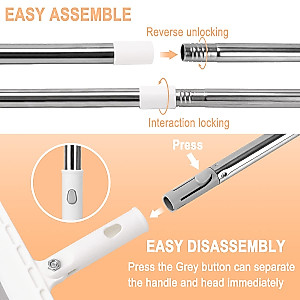 Astfys Carpet Rake Fur Remover Carpet Rake Carpet Silicone Broom Pet Hair Removal Rubber Broom Silicone Carpet Cleaner for Pet Hair Removal Suitable for Removing Hair and Pet Hair from Carpets