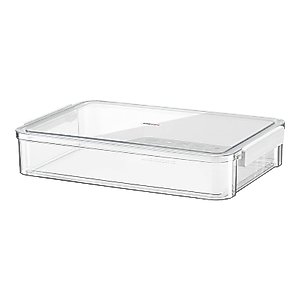 Jonvin A4 File Portable Project Case,Office Supplies Accessories File Protector Case Organizer,Documents Magazines Paper Protector, Office Supplies File Storage Case (13.64 x 9.21 x 2.55 in)