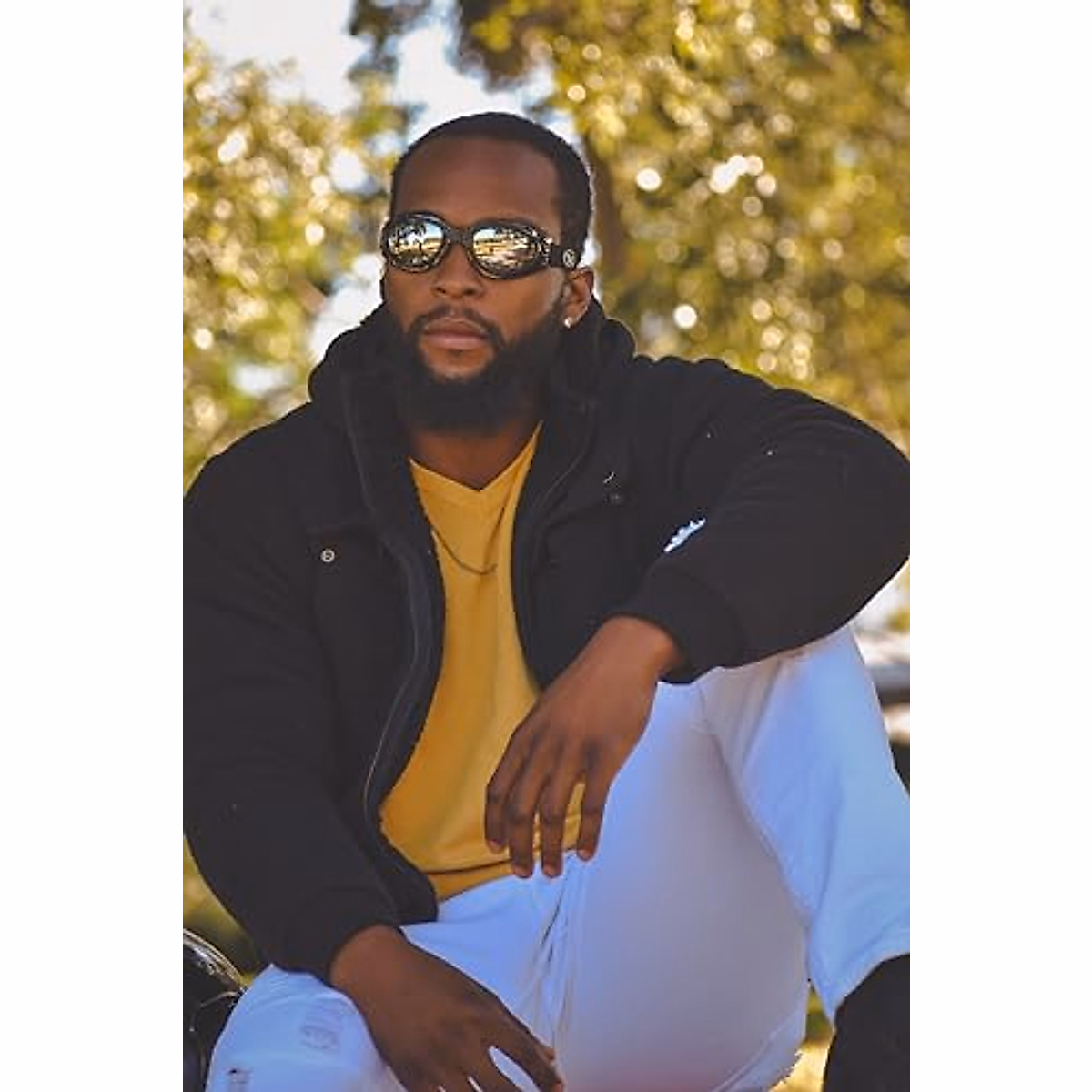 Global Vision Adventure Foldable & Padded Motorcycle Goggles Black Frame with Clear Lens