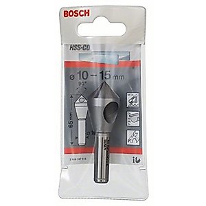 Bosch 2608597513 HSS-E Hole Type 90° Countersink, 10mm Shank, Blue