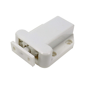 Sscon 4Pcs Catch Push To Open Cabinet Latches Touch Automatic Pop-Up Function Drawer Locks with Screws White