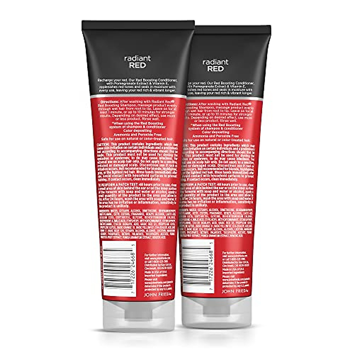 John Frieda Radiant Red Red Hair Conditioner, Daily Deep Conditioner, with Pomegranate and Vitamin E, Helps Replenish Red Hair Tones, 8.3 Ounce (2 Pack)