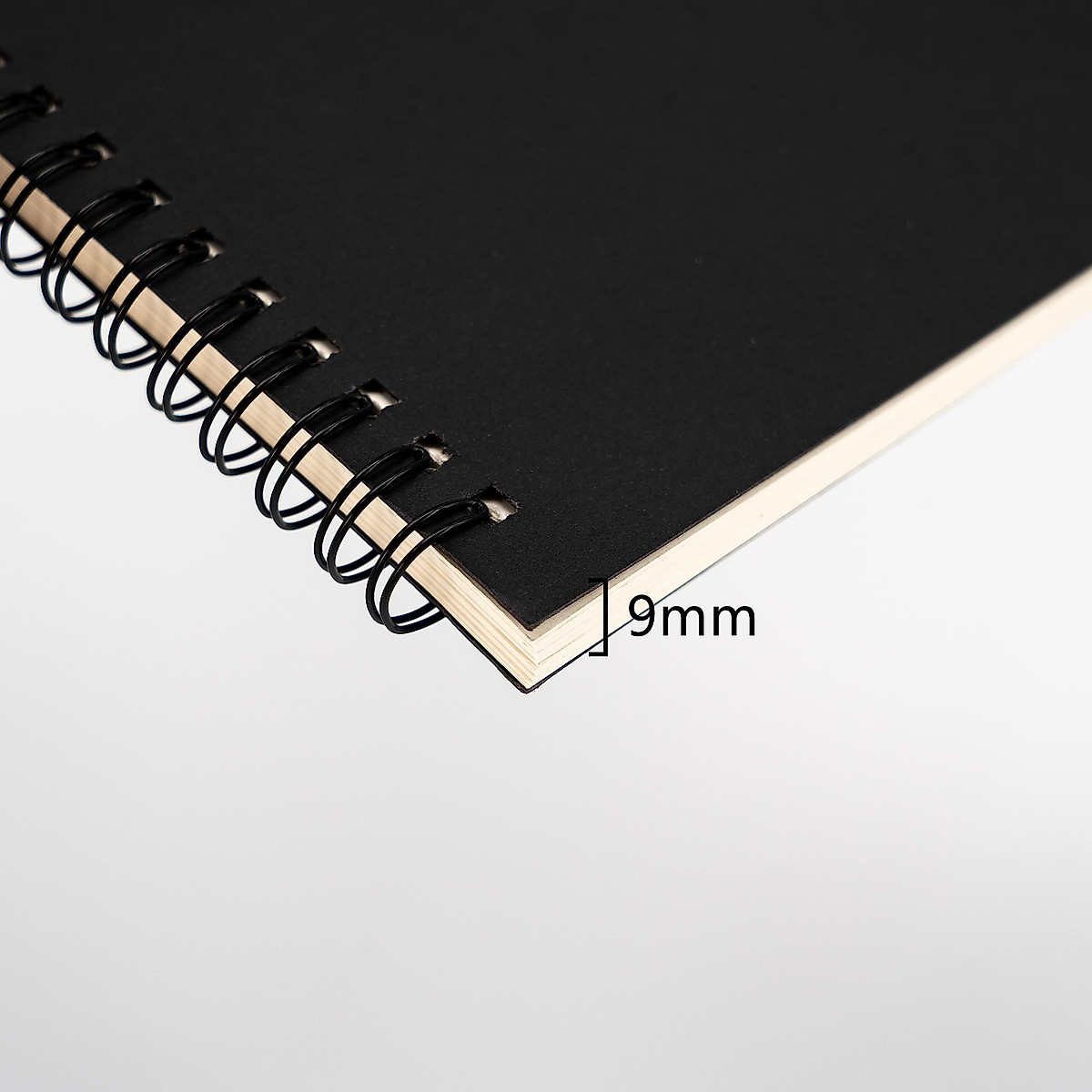 DSTELIN 10 inch x 7.5 inch, 100GSM, Blank Spiral Notebook, 1-Pack, Soft Cover, Sketch book, 120 Pages / 60 Sheets, (Black)