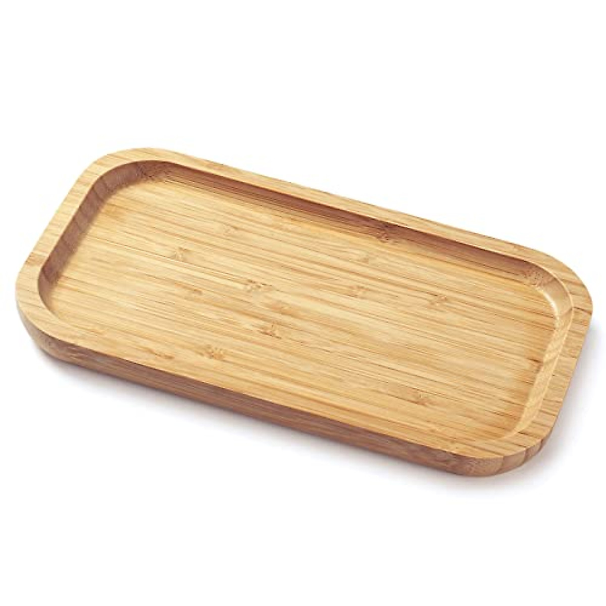 Bamboo Vanity Tray, Bathroom Counter Tray, Toilet Tank Top Tray for Organizing and Decor Display, 9.8 x 5.5 x 0.8 inch