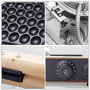 Electric Ice Cream Cone Waffle Maker Machine 1400W Non-Stick Rotatable Waffle Baker Machine with 50~300℃ Temp Range for Bakery, Restaurant, Snack Bar or Household