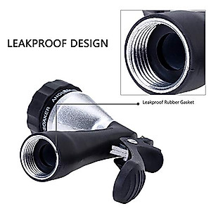 GREEN MOUNT Water Hose Nozzle Spray Nozzle, Metal Garden Hose Nozzle with Adjustable Spray Patterns, Perfect for Watering Plants, Washing Cars and Showering Pets