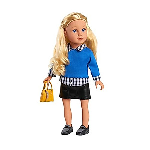 Journey Girls 18-Inch Meredith Hand Painted Doll with Blonde Hair and Blue Eyes, Kids Toys for Ages 6 Up by Just Play