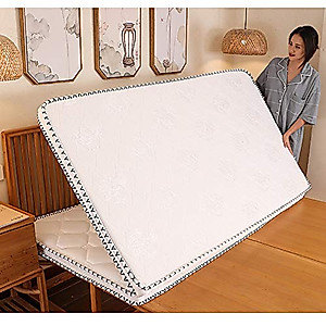 Hotel Thicken Folding Mattress, 3e Coconut Palm Mattress Pad Orthopedic Coir Sleeping Mat Firm Feel Quiet Tatami Guest Bed-8cm Twin