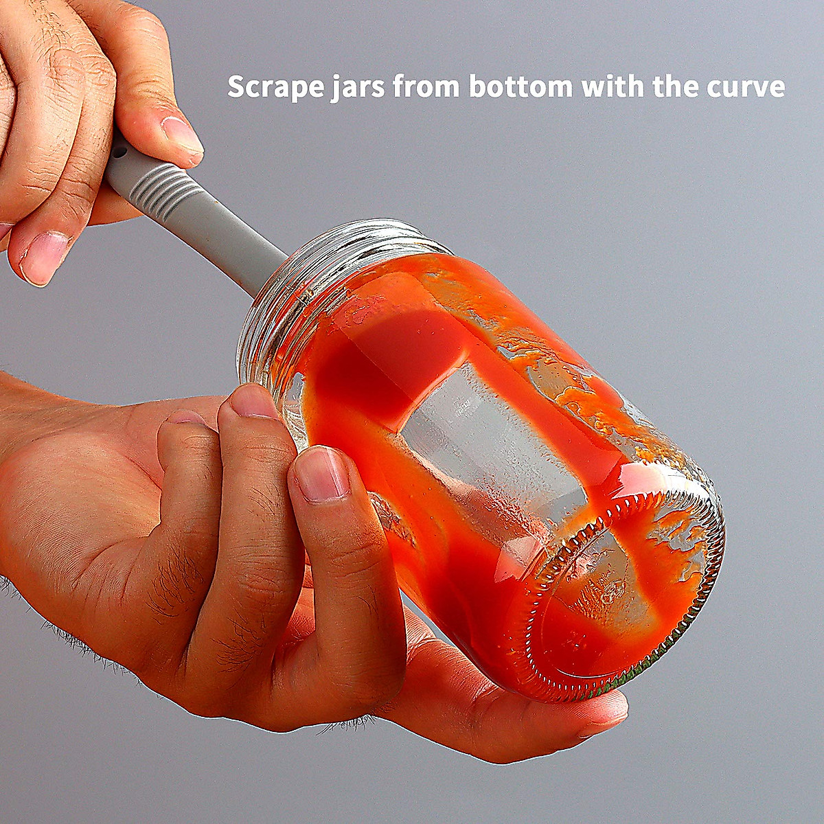 Yoku Made- Silicone Mini Spatula, Curved Small Spatula, Kitchen Scraper Spatula, Wet Pet Food Can Spatula, Jar Spatula, for Cooking Baking Frosting or Mixing, 6pcs