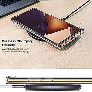 KIOMY Crystal Clear Case for Samsung Galaxy Note 20 5G Hybrid Design [Hard PC Back] with Flexible TPU Frame Shockproof Bumper Protective Transparent Cell Phone Back Cover Slim Fit Enhanced Corners