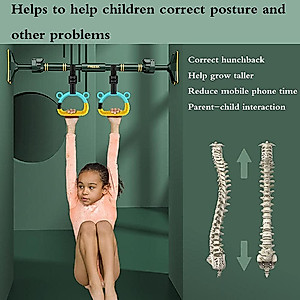 KDFJ Doorway Pull Up Bar, Wall Mount Pull Up Bar, Upper Body Home Gym Equipment, Strength Training Pull-up Bars, Adjustable Width-Black 116-145cm