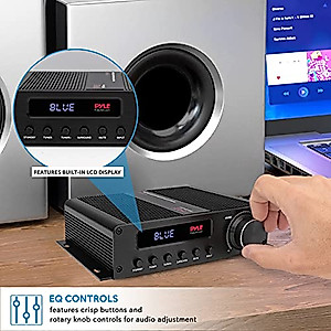 Pyle Wireless Bluetooth Home Audio Amplifier - 100W 5 Channel Home Theater Power Stereo Receiver, Surround Sound w/HDMI, AUX, FM Antenna, Subwoofer Speaker Input, 12V Adapter - Pyle PFA540BT.5