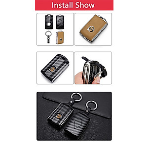 SANRILY 1Pcs for Volvo Key Fob Cover Full Covered ABS Plastic Key Case for Volvo XC40 XC60 S90 XC90 V90 2017 2018 T5 T6 2015 2016 T8 Keyless Keychain Holder White