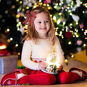 Christmas Ribbon, Ribbon for Christmas Tree, Snowflake Christmas Plaid Ribbon, Christmas Crafts, Home Wrapping Craft Decoration, Ribbons for Crafts, 24 Yards in Total, 6 Yards Each Roll, 1 Inch Width