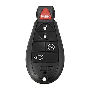 X AUTOHAUX Replacement Keyless Entry Remote Car Key Fob M3N5WY783X 433Mhz for Dodge Grand Caravan Challenger Charger for Ram 1500 2500 5 Button with Door Key