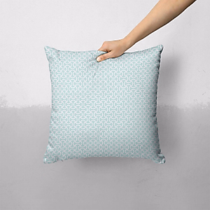 iiRov The Mint and White Axed Pattern - Custom Decorative Home Decor Indoor or Outdoor Throw Pillow Cover Plus Cushion Set for Sofa, Bed or Couch (Pillow CASE Cover Plus Cushion)