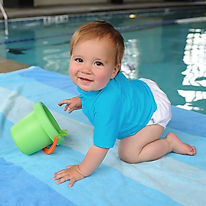 green sprouts Unisex Baby Pull-up Swim Diaper, White, 24 Months