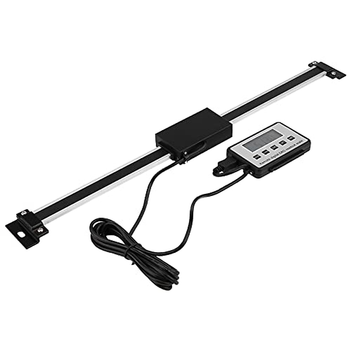 0-300mm Digital Linear Scale, Accurate Digital Linear Scale LCD Display Remote Readout Scale Kit for Milling Machines Lathes, with Mounting Accessories