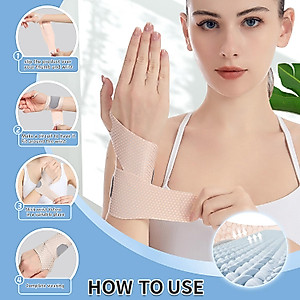 Ultra Thin Wrist Brace Support for Carpal Tunnel, Breathable Wrist Band Adjustable velcro straps for Wrist Wraps, Stabilizer for Tendonitis, Arthrits Pain Relieving Black 1 Piece