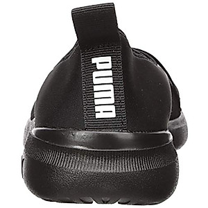 PUMA womens Adelina Sneaker, Puma Black- Puma White, 9 US