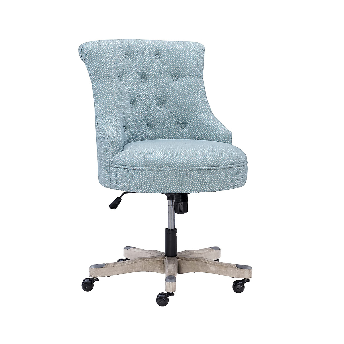Linon Amzn0240 Talia Light Blue Office Chair, Gray
