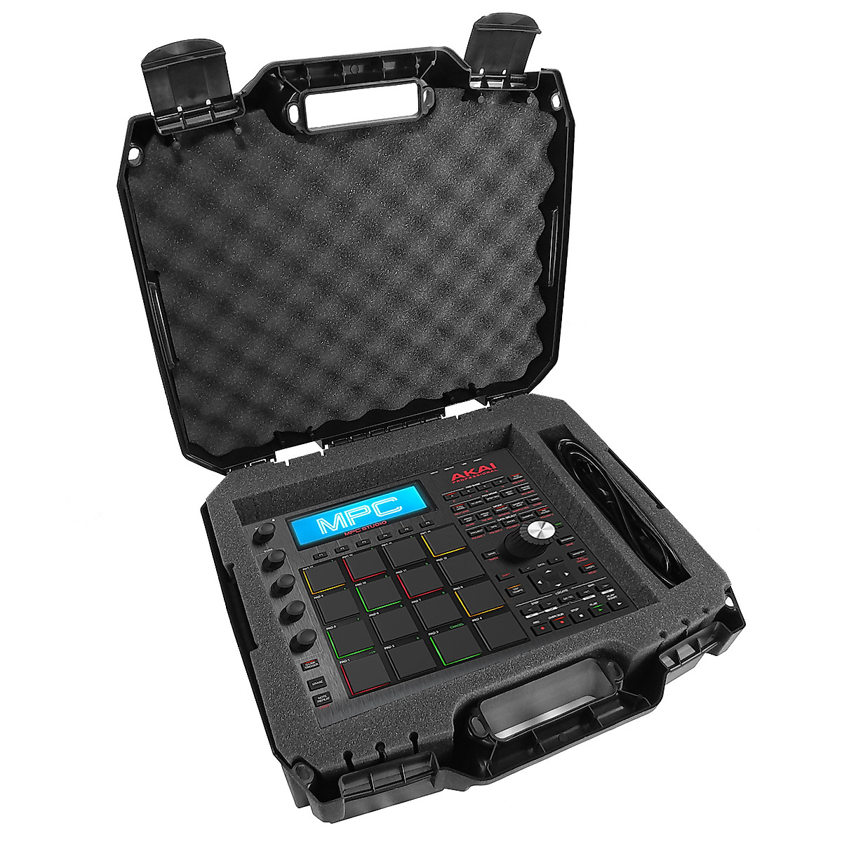 CASEMATIX Hard Shell Travel Case Compatible with Akai FIRE, MPK mini Play, MPC ONE, APC Key 25, MPD226, MPD218, APC Mini, MPK Mini mk3, MPC Studio, Element, MidiMix Tom Cat & Rhythm Wolf, Case Only