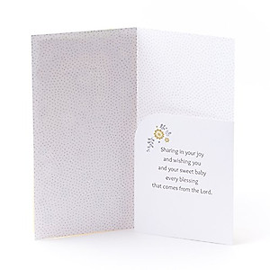 Hallmark DaySpring Baptism Money Holder Greeting Card (Lamb and Flowers) - 0299RZA1003