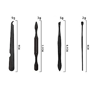 Nail Clippers Set Manicure Set Black Stainless Steel Fingernails & Toenails Clippers Eyebrow Tweezer & Scissor 7 pcs Nail Clippers Cutter for Men and Women