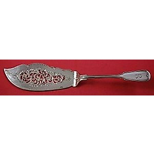 Fiddle Thread German .800 Silver Fish Server Pcd w/Flower 12"