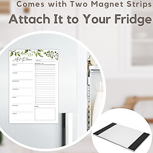 Magnetic Meal Planning Pad for Fridge 52 Undated Tear-off Sheets | 6x9 Inch Meal Planning Notepad | Notebook for Meal Planner and Grocery List with Magnet | Weekly Meal Planner for kitchen with Tear Off Shopping List