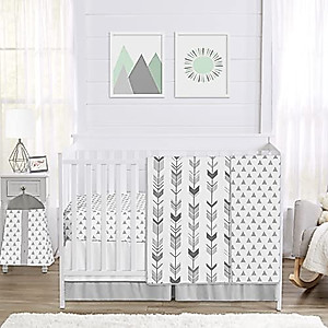 Grey and White Baby Kid Clothes Laundry Hamper for Woodland Arrow Collection by Sweet Jojo Designs