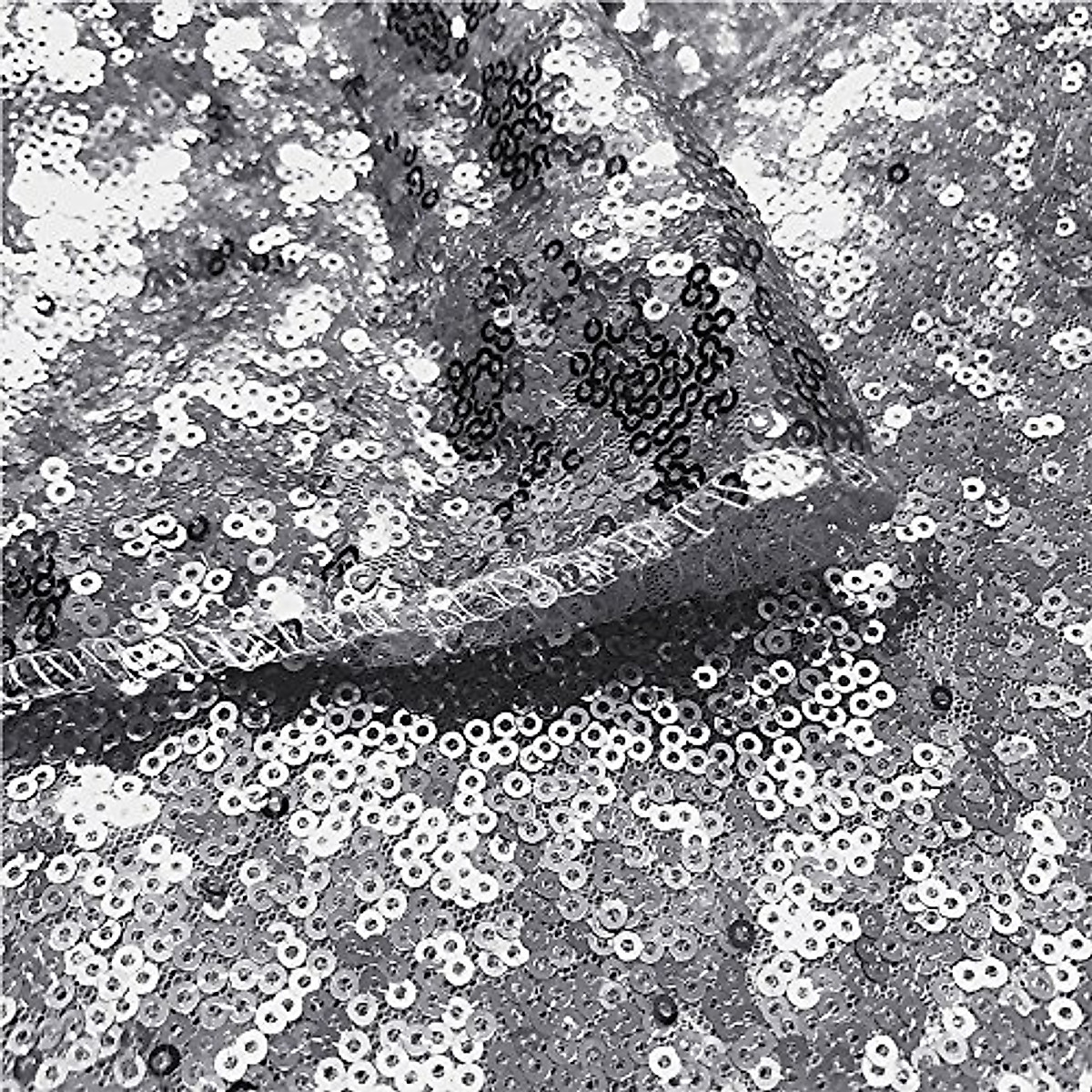 Trlyc Sparkle Carpet Runner Sequin Aisles Runner for Wedding-Silver 4ftx16ft