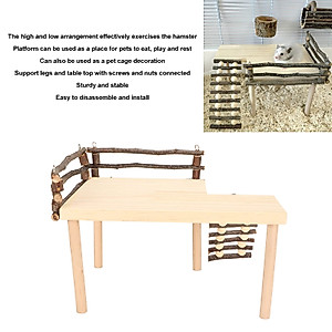 Zerodis Hamster Climb, Multipurpose Hamster Playing Hamster Bridge Rodents Chew Toy for Hamsters Chinchillas Guinea Pig Ferret Reptile
