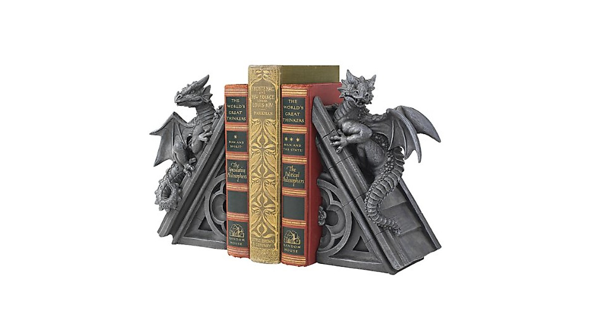 Gothic Castle Dragons Bookends | Design Toscano