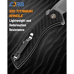 CJRB Cleaver Folding Knives Pocket Knife AR-RPM9 Steel Blade Carbon fiber Handle J1915 Kicker