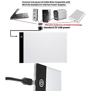 Generic Small Light Box for Tracing, Drawing, Painting, Diamond Art, Weeding Vinyl, LED Tracer Pads, Artists Light Boxes, Bright Drafting Lightpad, Lightboard, Tablet