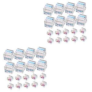 Didiseaon 180 Pcs Jewelry Beads Beaded Jewelry Bulk Glass Beads Bracelet Accessories Cube Glass Charms Jewelry Finding Bead Gemstone Beads Ab Beads Loose Beads Bracelet Making Kit Delicate