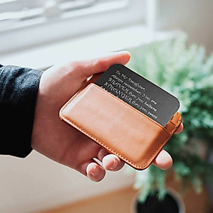 Personalized Text Engraving Wallet Insert Card (Black)
