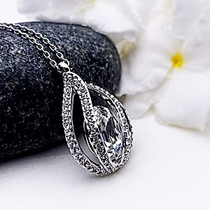 TRYNDI Gift for Wife from Husband to My Wife Necklace Romantic Gifts for Wife Birthday Christmas Valentine's Mother's Day Message Card I Love You Necklace Presents for Her