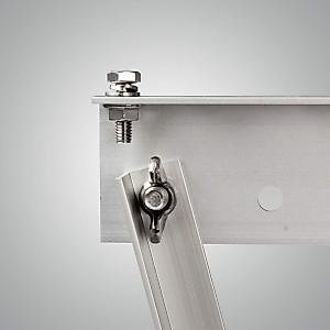 LBG Products 28" Solar Panel Mounting Rack Bracket with Foldable Tilt Legs,Roof, RV,Motorhome and Any Flat Surface Off Grid (28 inch Length)