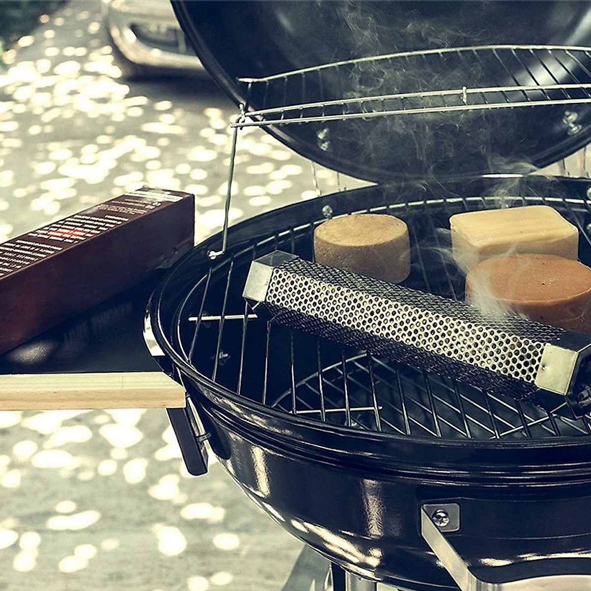 Pellet Smoker Tube, Hexagonal Stainless Steel Portable BBQ Smoking tube Generator Electric Charcoal Gas Grill Smoker