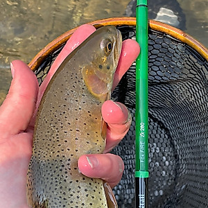 DRAGONtail Foxfire zx280 Zoom Zoom Fiberglass - Hybrid Tenkara Rod, with Level Line Kit - Blue