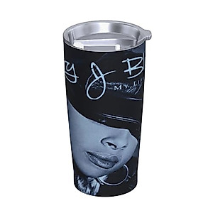 HIKTIEK Mary J Musics Blige Stainless Steel Insulated Car Sippy Cup With Lid Travel Mug for Cold Hot 20 oz
