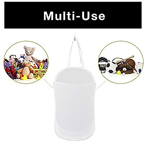 Smart Design Deluxe Mesh Over The Door Pop Up Hamper w/ Hook & Adjustable Strap - VentilAir Mesh Material - for Laundry & Clothes - Home - (Holds 3 Loads) (17 x 28 Inch) [White]